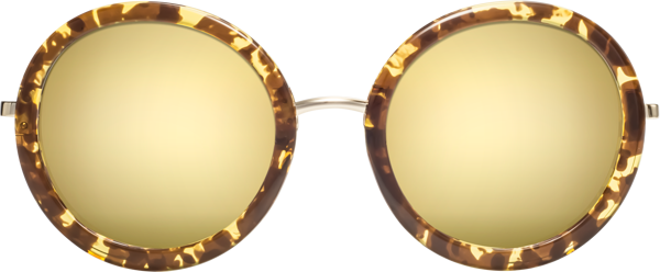 Transparent Tortoise Geek-Chic Oversized Round Mirrored Sunglasses with ...