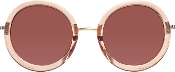 Caramel Geek-Chic Oversized Round Tinted Sunglasses with Garnet Sunwear ...