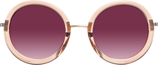 Caramel Geek-Chic Oversized Round Gradient Sunglasses with Wine Sunwear ...
