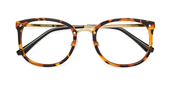Black Retro-Vintage Thin Round Eyeglasses - Lemon