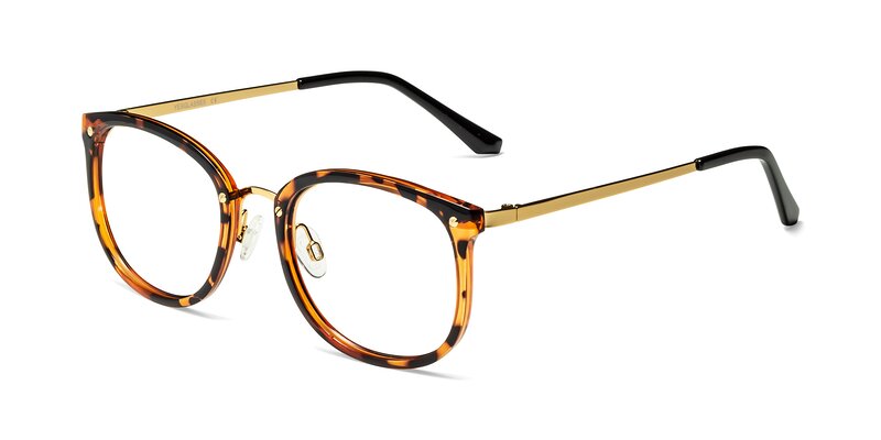 Tortoise/Golden Grandpa Oversized Butterfly Eyeglasses - Timeless