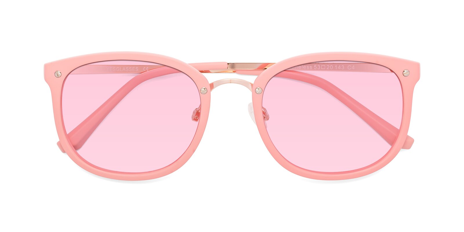 Pink Grandpa Oversized Butterfly Tinted Sunglasses with Light Pink ...
