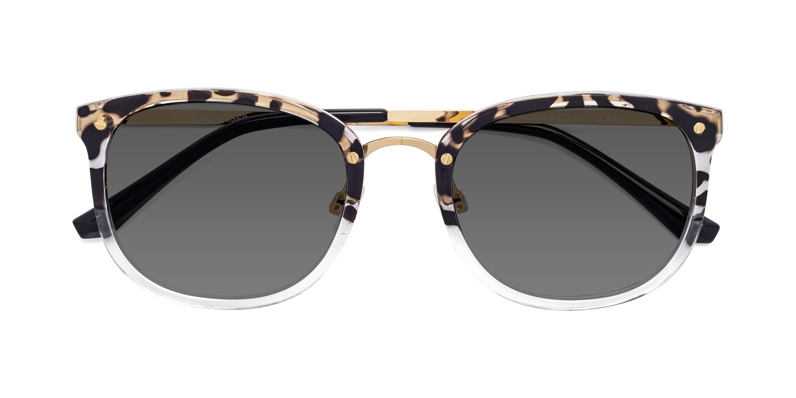 Leopard-Print Grandpa Oversized Butterfly Tinted Sunglasses with Medium ...