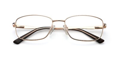 Black Metal Rectangle Rimless Eyeglasses - 58076