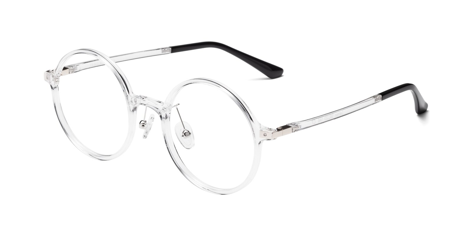 Clear Retro-Vintage Thin Round Eyeglasses - Lemon