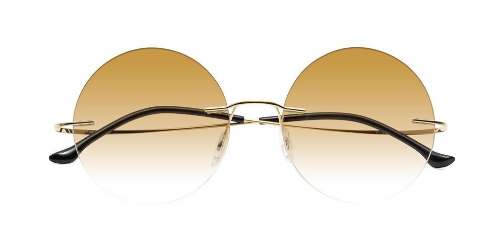 Transparent Glacier Grey Geek-Chic Oversized Round Gradient Sunglasses ...