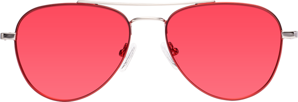 Red/Silver Lightweight Metal Aviator Tinted Sunglasses with Red Sunwear ...