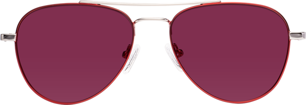 Red/Silver Lightweight Metal Aviator Tinted Sunglasses with Wine ...