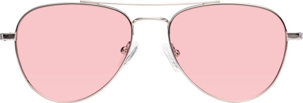 Silver Lightweight Metal Aviator Tinted Sunglasses with Light Garnet ...