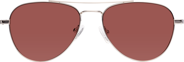 Silver Lightweight Metal Aviator Tinted Sunglasses with Garnet Sunwear ...