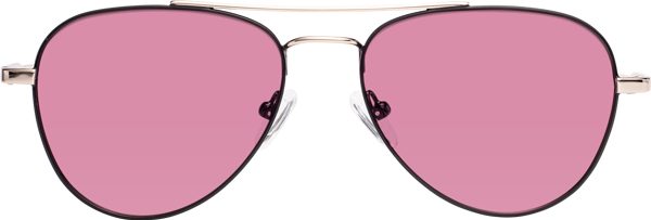 Black/Gold Lightweight Metal Aviator Tinted Sunglasses with Medium Wine ...