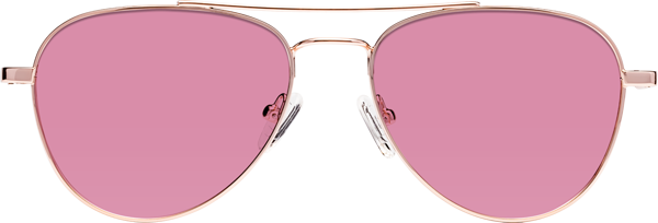 Rose Gold Lightweight Metal Aviator Tinted Sunglasses with Medium Wine ...