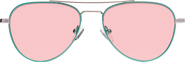 Green/Silver Lightweight Metal Aviator Tinted Sunglasses with Light ...