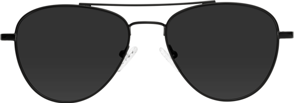 Black Lightweight Metal Aviator Tinted Sunglasses with Gray Sunwear ...
