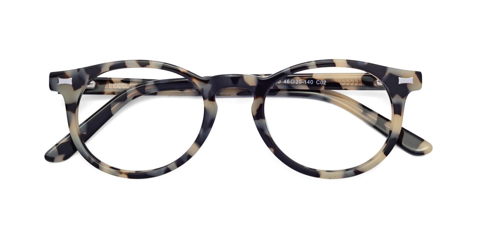 Tortoise Honey Geek-Chic Keyhole Bridge Round Eyeglasses - 17330