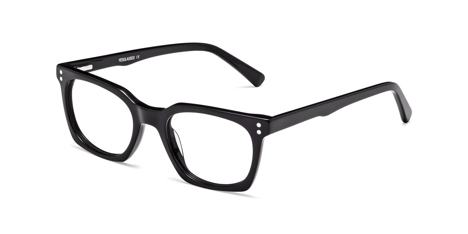 Black Geek-Chic Square Geometric Eyeglasses - Medhi