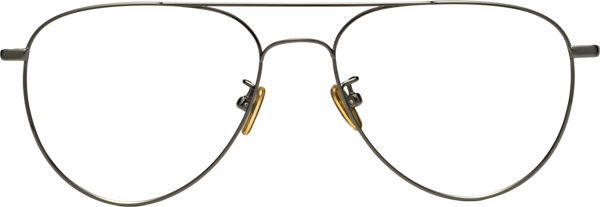 Gunmetal Classic Titanium Aviator Eyeglasses - 80060