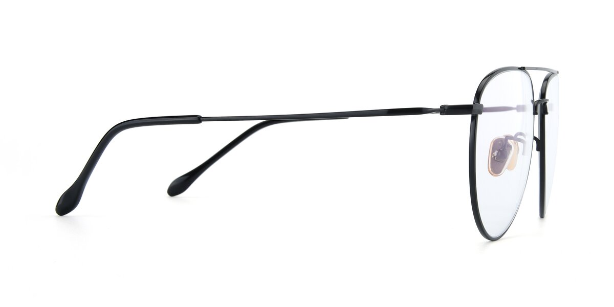 Black Classic Titanium Aviator Eyeglasses - 80060