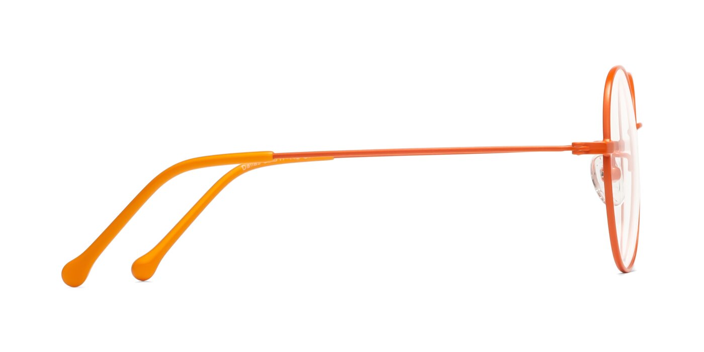 Orange Grandpa Oversized Round Eyeglasses - Dallas