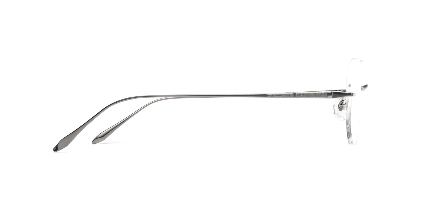 Silver Titanium Oval Rimless Reading Glasses - Sober