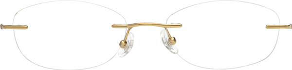 Gold Classic Oval Rimless Eyeglasses - Cecilla