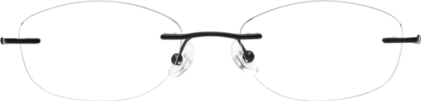 Black Classic Oval Rimless Eyeglasses - Cecilla