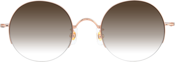 Transparent Pink Retro-Vintage Thin Round Gradient Sunglasses with ...