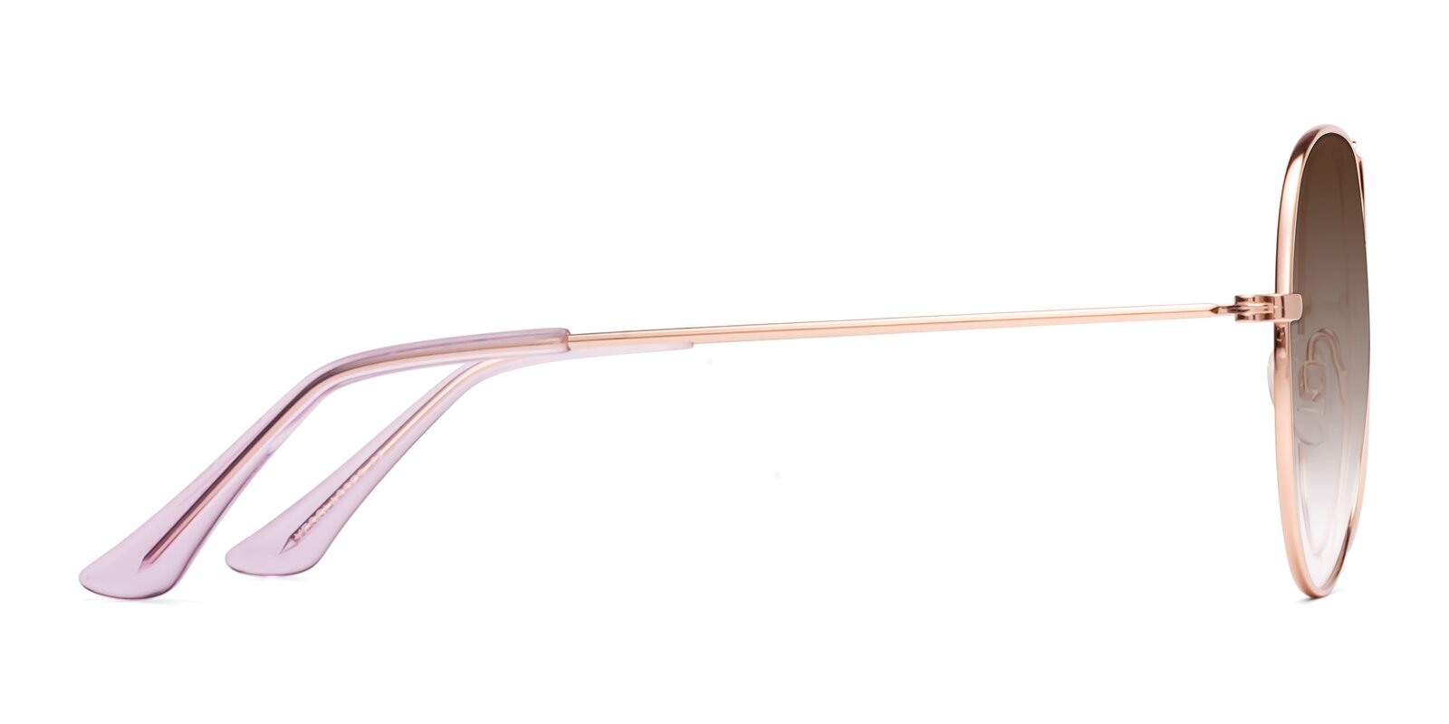 Rose Gold Oversized Grandpa Aviator Gradient Sunglasses with Brown ...