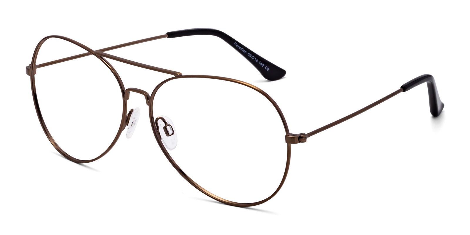 Copper Oversized Grandpa Aviator Eyeglasses - Paradise