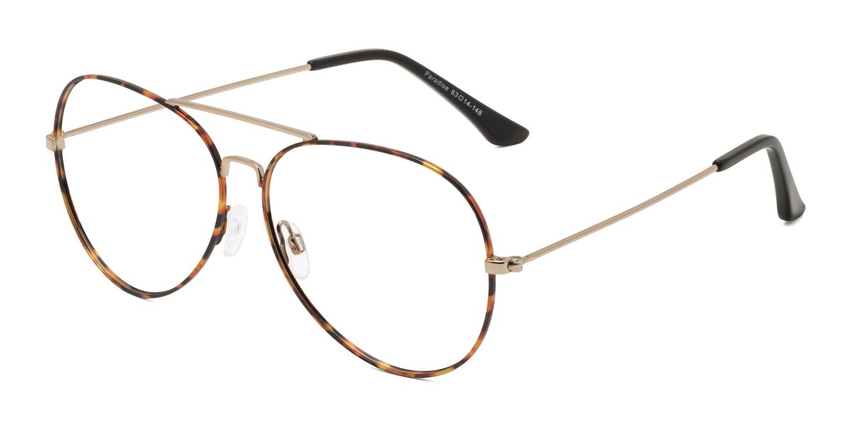 Tortoise Oversized Grandpa Aviator Eyeglasses - Paradise