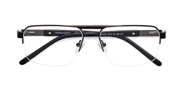 Gold Classic Metal Rectangle Eyeglasses - 9469