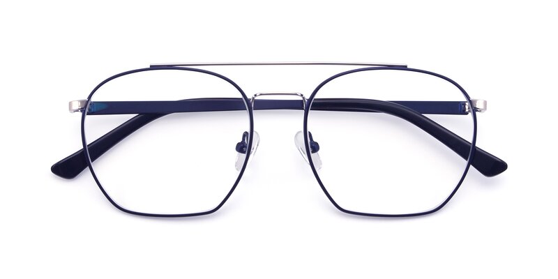 Gold Classic Metal Rectangle Eyeglasses - 9469