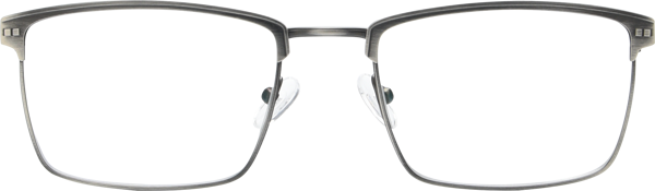 Silver Classic Metal Rectangle Eyeglasses - 9469