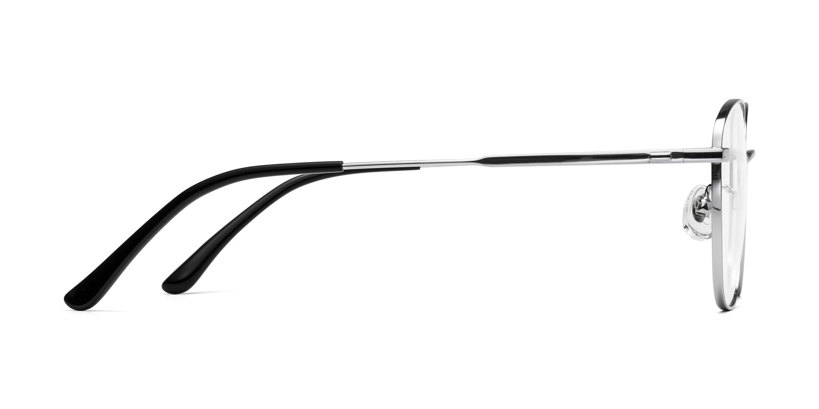 Silver Oversized Titanium Square Eyeglasses - Tim