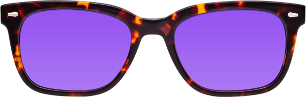 Red Tortoise Medium Thick Acetate Tinted Sunglasses with Purple Sunwear ...
