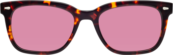 Red Tortoise Medium Thick Acetate Tinted Sunglasses with Medium Wine ...