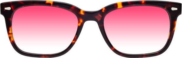 Red Tortoise Medium Thick Acetate Gradient Sunglasses with Pink Sunwear ...
