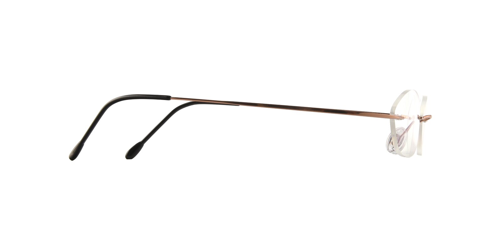 Rose Gold Flexible Oval Rimless Eyeglasses Marv