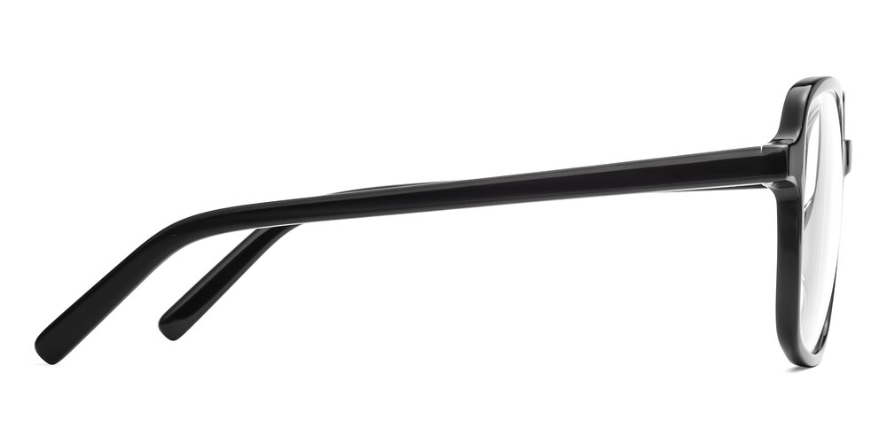 Black Oversized Acetate Square Eyeglasses - Water
