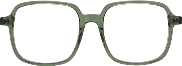 Transparent Green Oversized Acetate Square Eyeglasses - Water