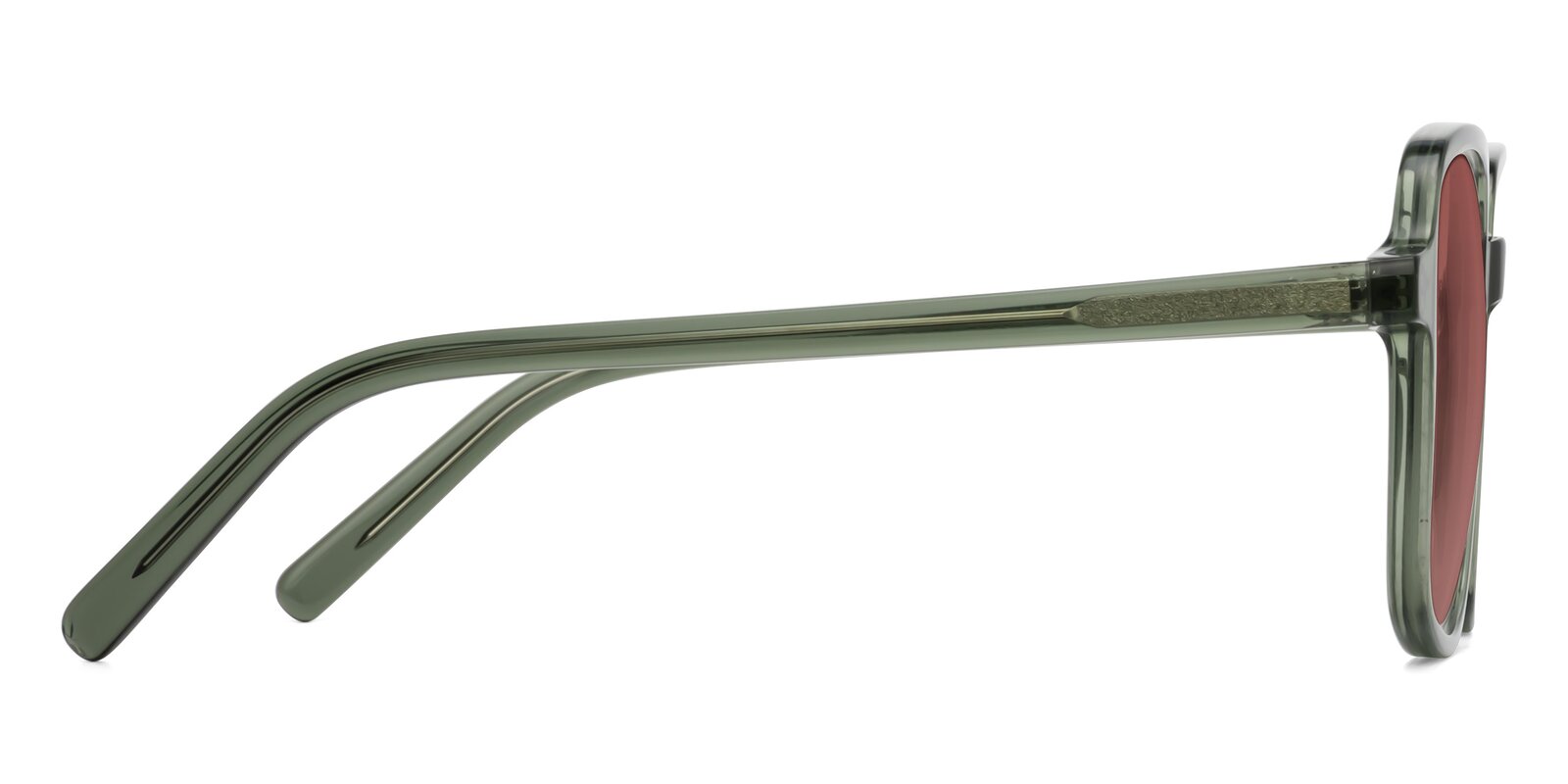 Transparent Green Oversized Acetate Square Tinted Sunglasses with ...