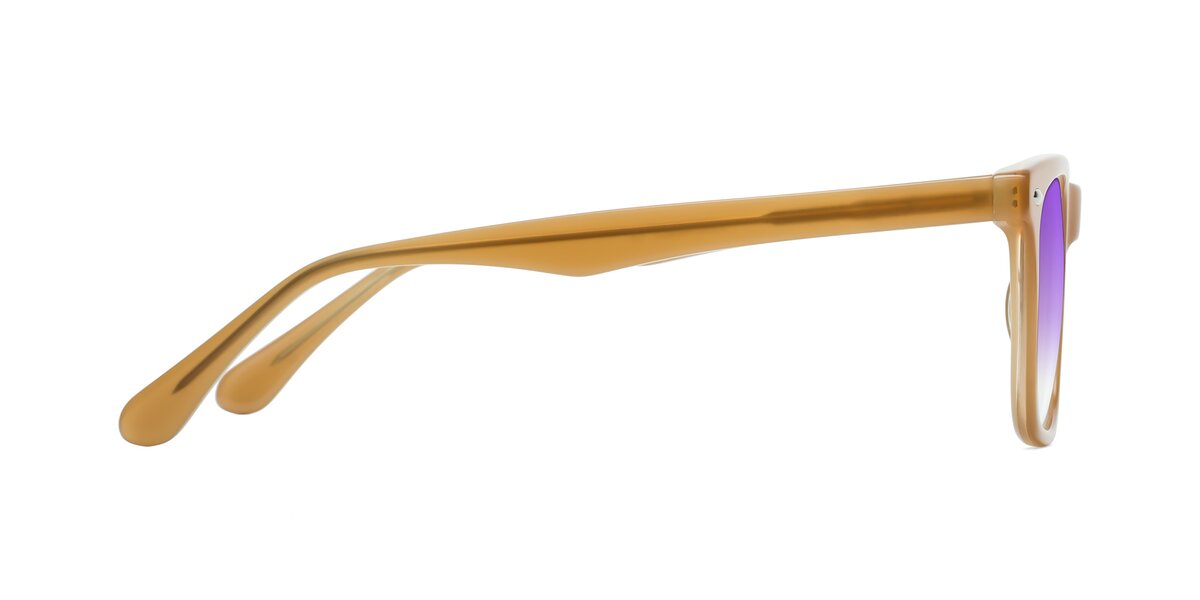 Caramel Thick Acetate Square Gradient Sunglasses with Purple Sunwear ...
