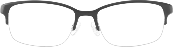 Gray Flexible Ultem Semi-Rimless Blue Light Glasses - S7043