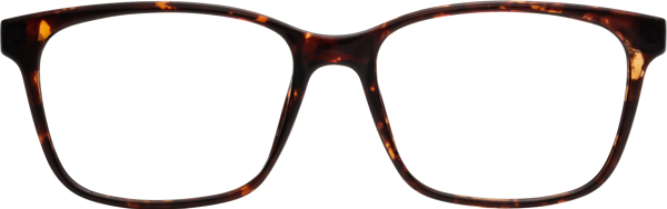 Tortoise Low Bridge Fit TR90 Trapezoid Eyeglasses - Simplic