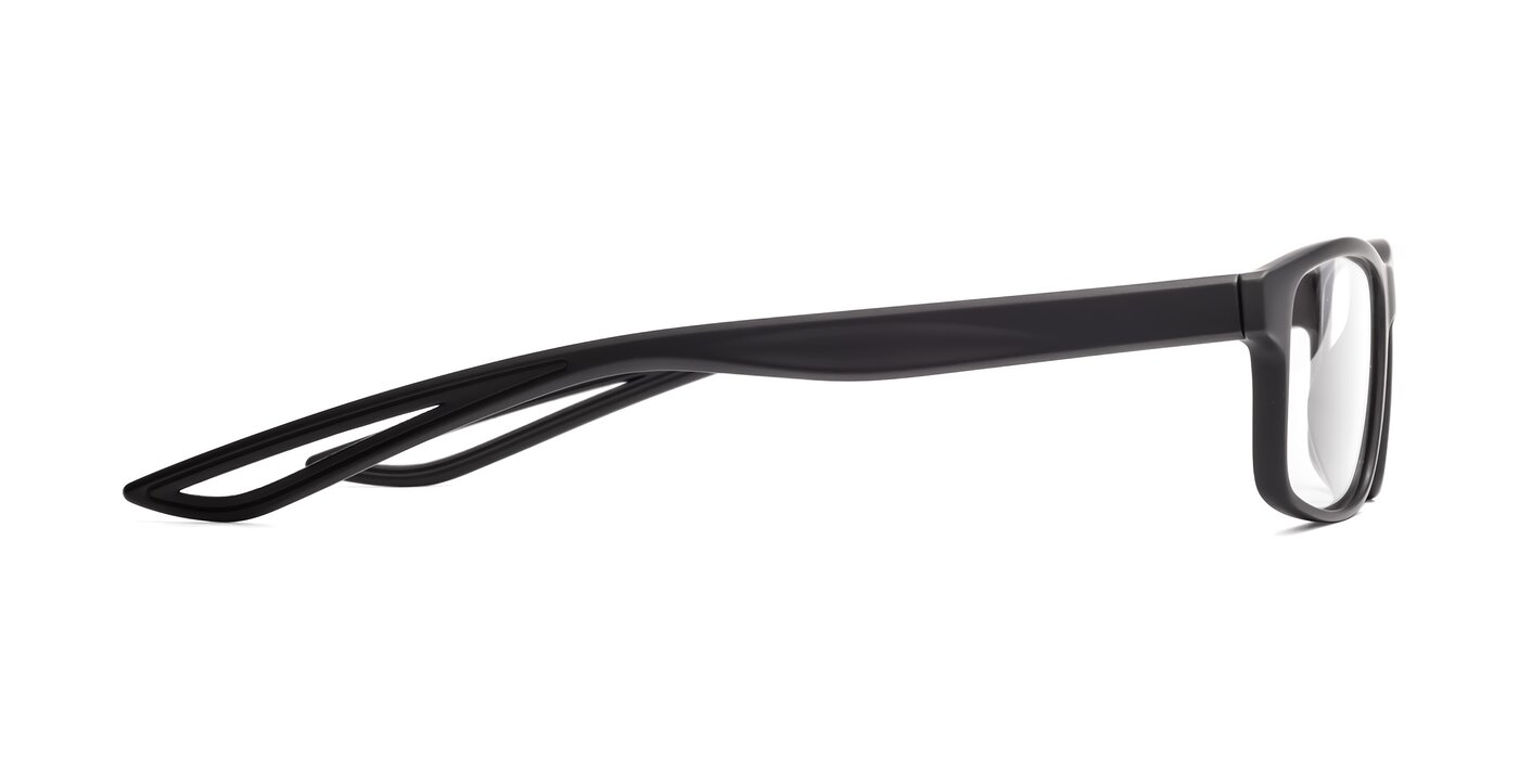 Matte Black Classic TR90 Rectangle Eyeglasses - Bill