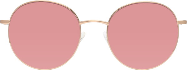 Rose Gold Oversized Metal Round Tinted Sunglasses with Medium Garnet ...