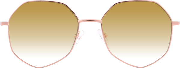 Rose Gold Hipster Aviator Geometric Gradient Sunglasses with Champagne ...