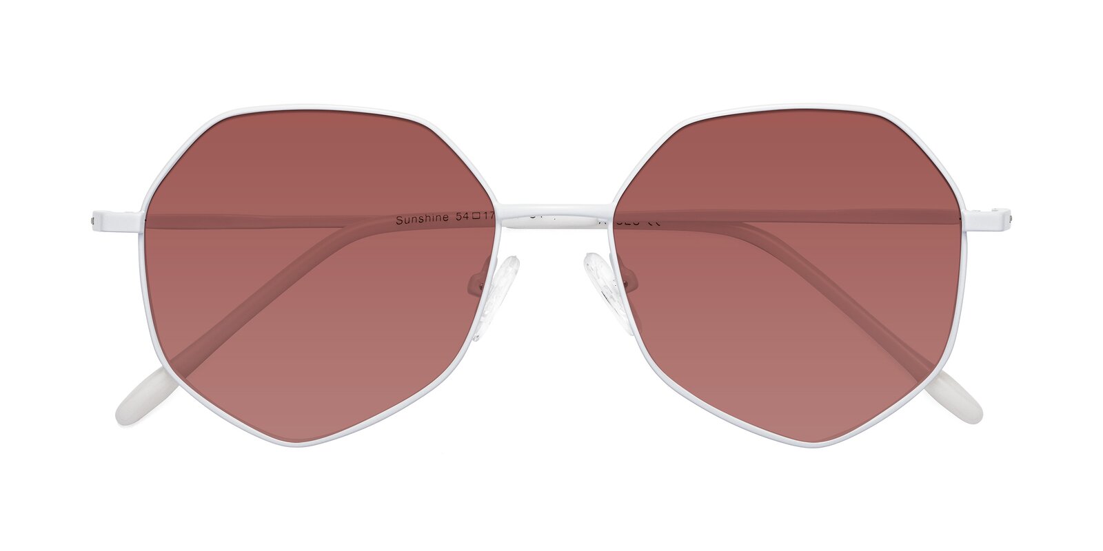 Milk Hipster Aviator Geometric Tinted Sunglasses with Garnet Sunwear ...