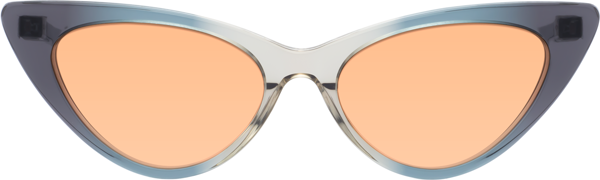 Transparent Gradient Cyan Retro-Vintage Acetate Cat-Eye Tinted ...