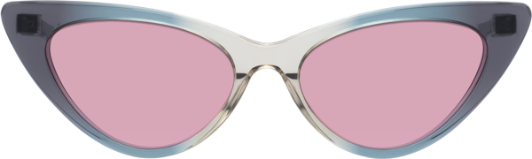 Transparent Gradient Cyan Retro-Vintage Acetate Cat-Eye Tinted ...